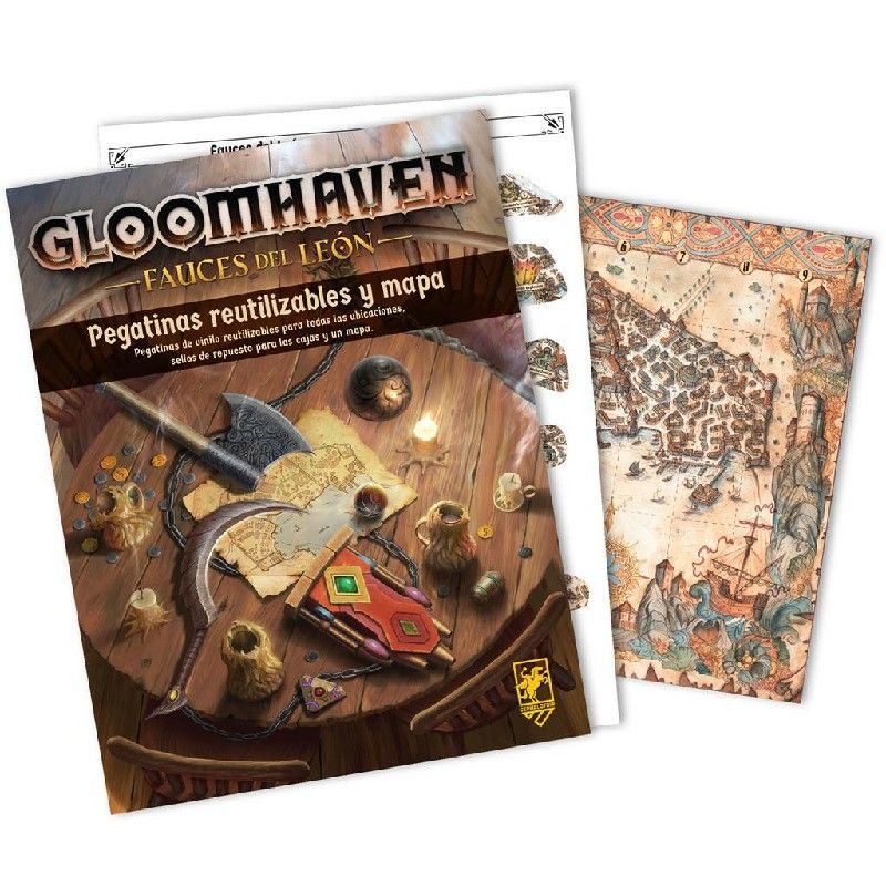 Gloomhaven Jaws of the Lion Removable Sticker Set & Map | Juegos de ...