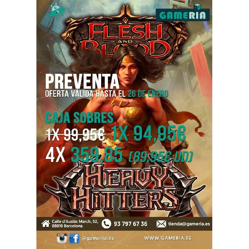 Flesh And Blood Tcg Heavy Hitters Caja de 24 Boosters (Inglés) | Juegos de Cartas | Gameria